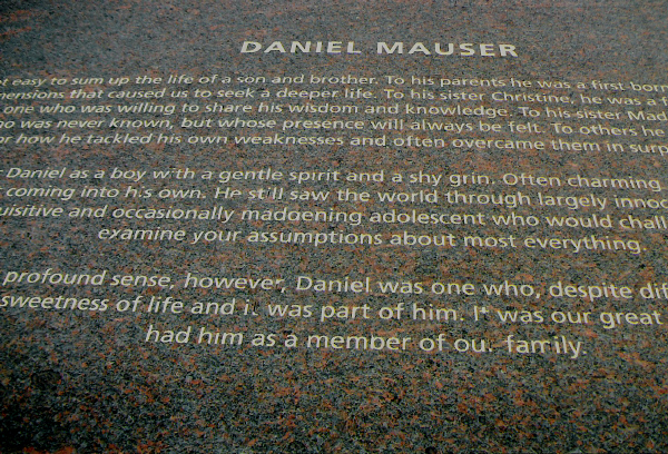 Columbine Memorial Daniel Mauser